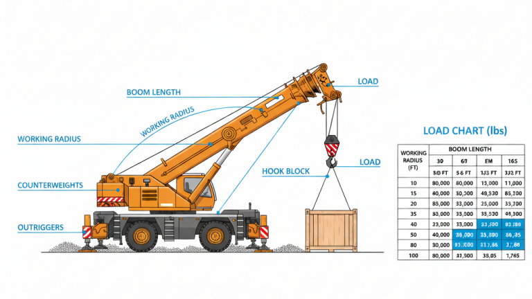 How to Read a Crane Load Chart with Examples and Safety Tips